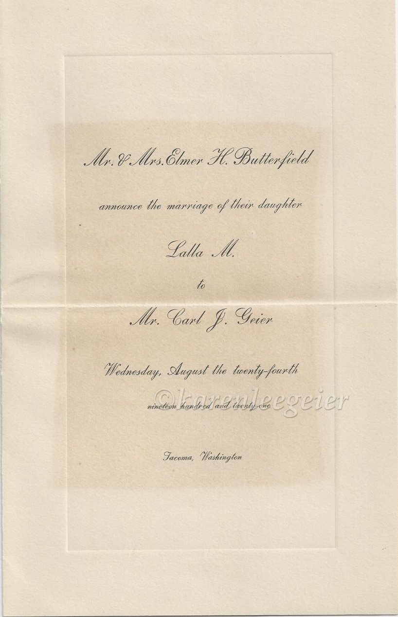 A Butterfield Geier wedding story – The Malevolent Matriarch